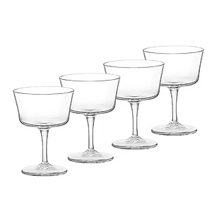 Bormioli Rocco Novecento Stemware Fizz Glass, Set of 4, 4 Count (Pack of 1), Clear
