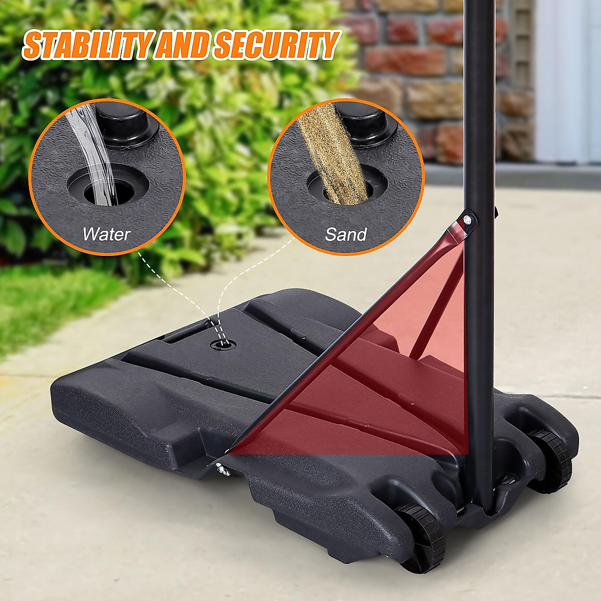 LEMY Portable Basketball Hoops Goal System with Wheels, Height Adjustable Outdoor Basketball Stand for Kids/Adults Indoor, 28 Inch Backboard