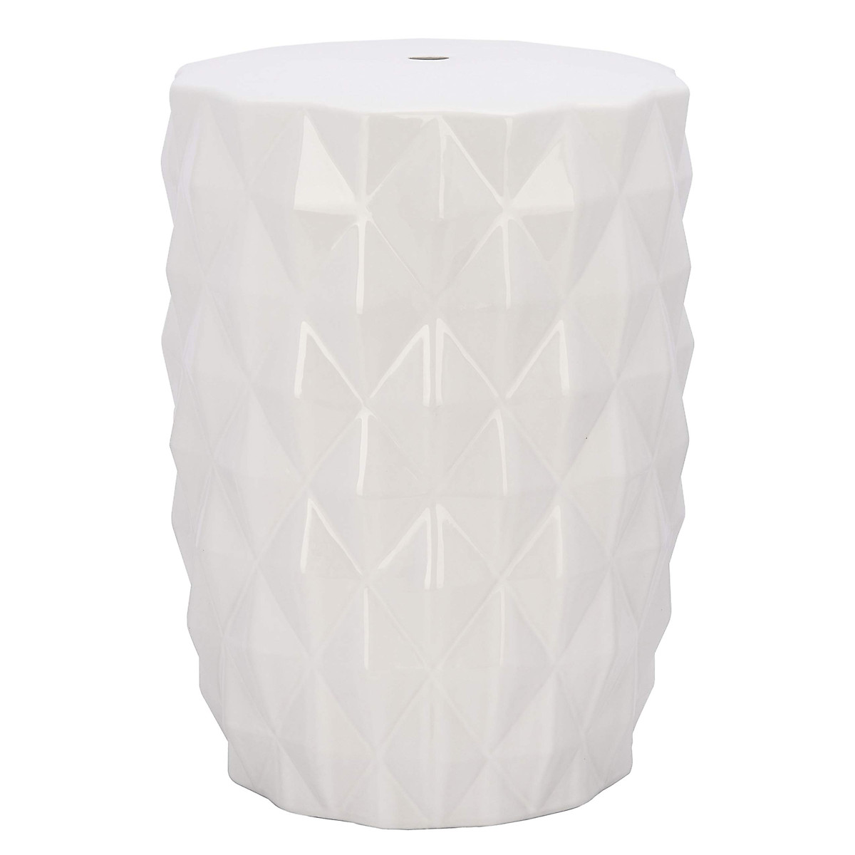Safavieh Home Collection Posy White Ceramic Decorative Garden Stool ACS5209A