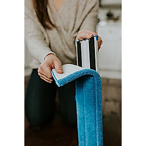 Zflow Ventures 18" Microfiber Wet and Dry Mop Pads 3-Pack - Premium Commercial Grade Washable Pads (18", Blue)