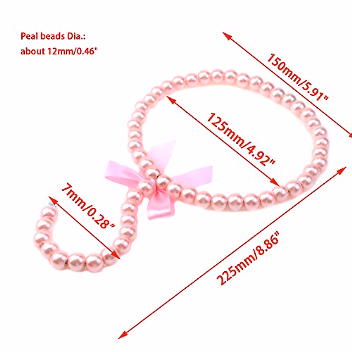 LC LICTOP Pink Peal Beads Scarf Organizer for Neckties, Shawls Scarves, Veils