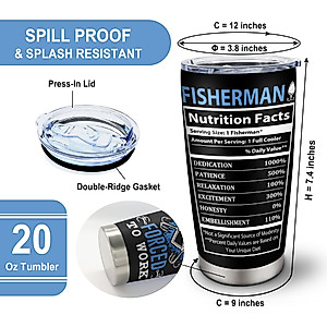 Pudmaple Fishing Gifts for Men, Unique Fishing Gifts for Dad/Grandpa/Boys, Gifts for Fisherman, Dad/Papa Fishing Gift, Fisherman Gifts, Birthday Gift for Mens Who Love to Fish, Fish Gifts Tumbler 20oz