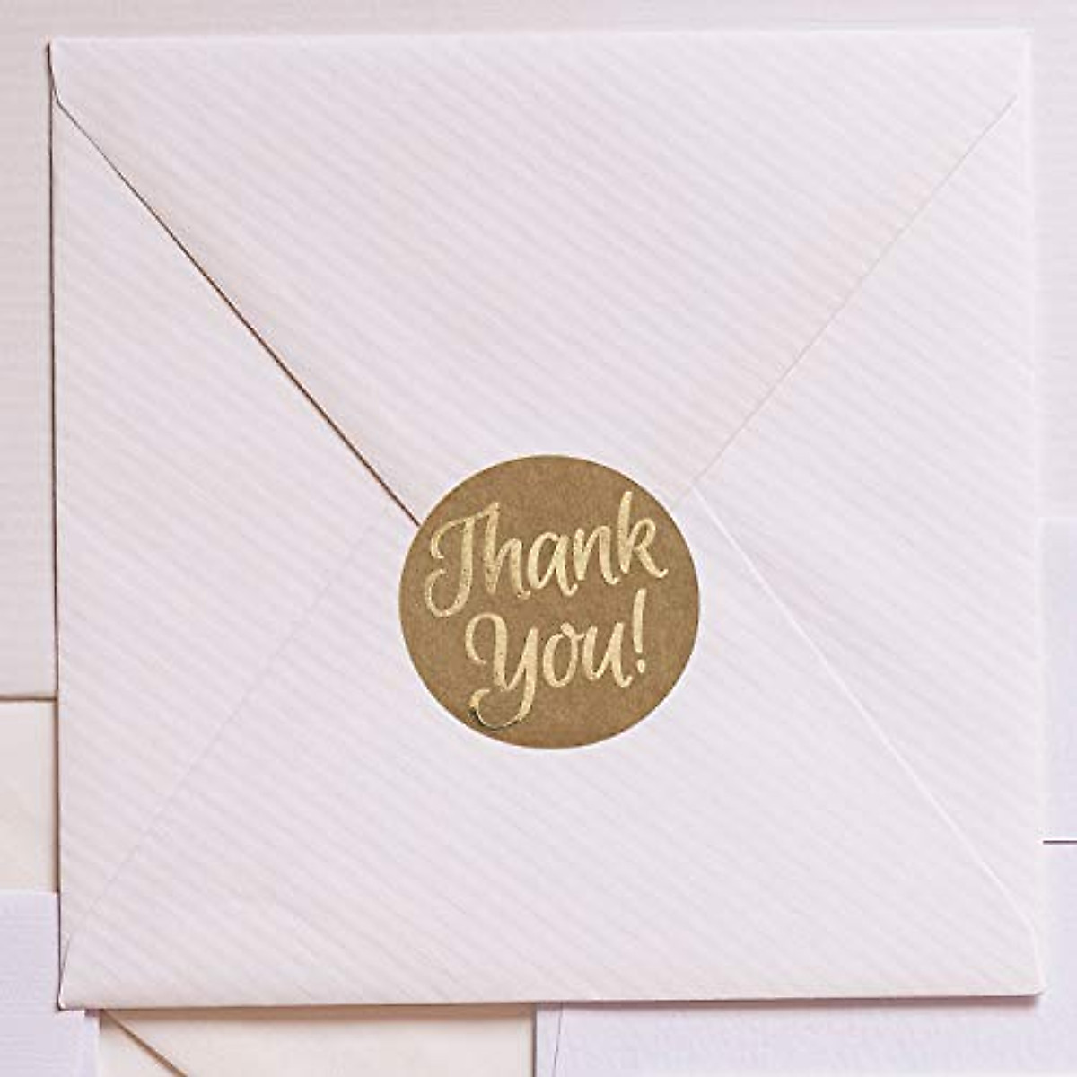 Great Papers! Seals Thank You Self-Adhesive Stickers, 250 Count Kraft, 1.57" (2017012)