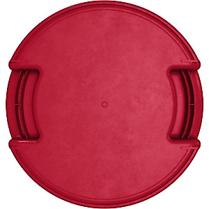 SPARTA Bronco Waste Container Trash Container, Round Trash Bin for Disposal, 10 Gallons, Red, (Pack of 6)