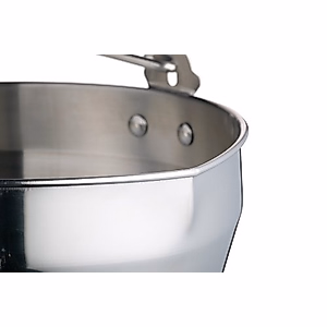 Kitchencraft Home Made Stainless Steel Maslin Pan With Handle, 9 Litre