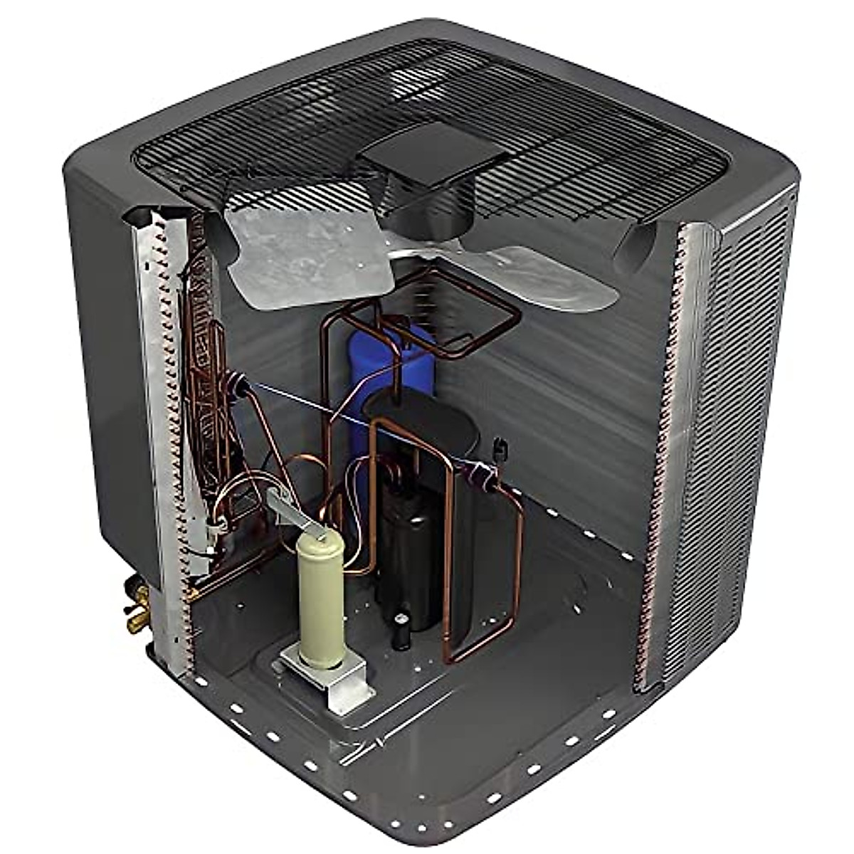 Goodman 4 Ton 14.5 SEER2 Single Stage Split System Heat Pump GSZH504810 and 120,000 BTU 96% AFUE Variable-Speed Gas Furnace GCVC961205DN Downflow System with CAPT4961D4
