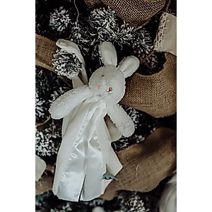 Bunnies By The Bay "Bun Bun Bunny" - 11 inch Stuffed Rabbit and Baby Blanket - Bye Bye Buddy Travel Size Baby Lovey - Super Soft Velour with Satin Lining