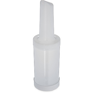 Carlisle FoodService Products Pourplus Store 'N Pour Complete Quart Set Neck, Container, and Cap for Bar, Kitchen, and Restaurant, Plastic, 32 Ounces, White