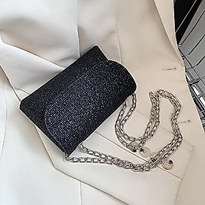 mojoyce Fashion Shiny Sequins Clutch Evening Bag Sparkling Designer Women PU Handbags