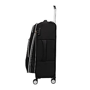 it luggage Expectant 28" Softside Checked 8 Wheel Expandable Spinner, Black