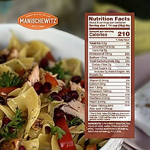 Manischewitz Homestyle Medium Egg Noodles 12oz (3 Pack) | Homestyle Pasta Taste & Texture, Premium Enriched, Low Sodium, No Preservatives, Kosher