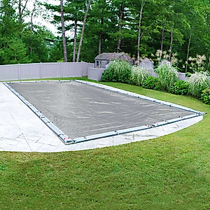 Pool Mate 301632R-PM 20-Year Premium Winter In-Ground Cover, 16 x 32-ft. Pool, Dove Gray