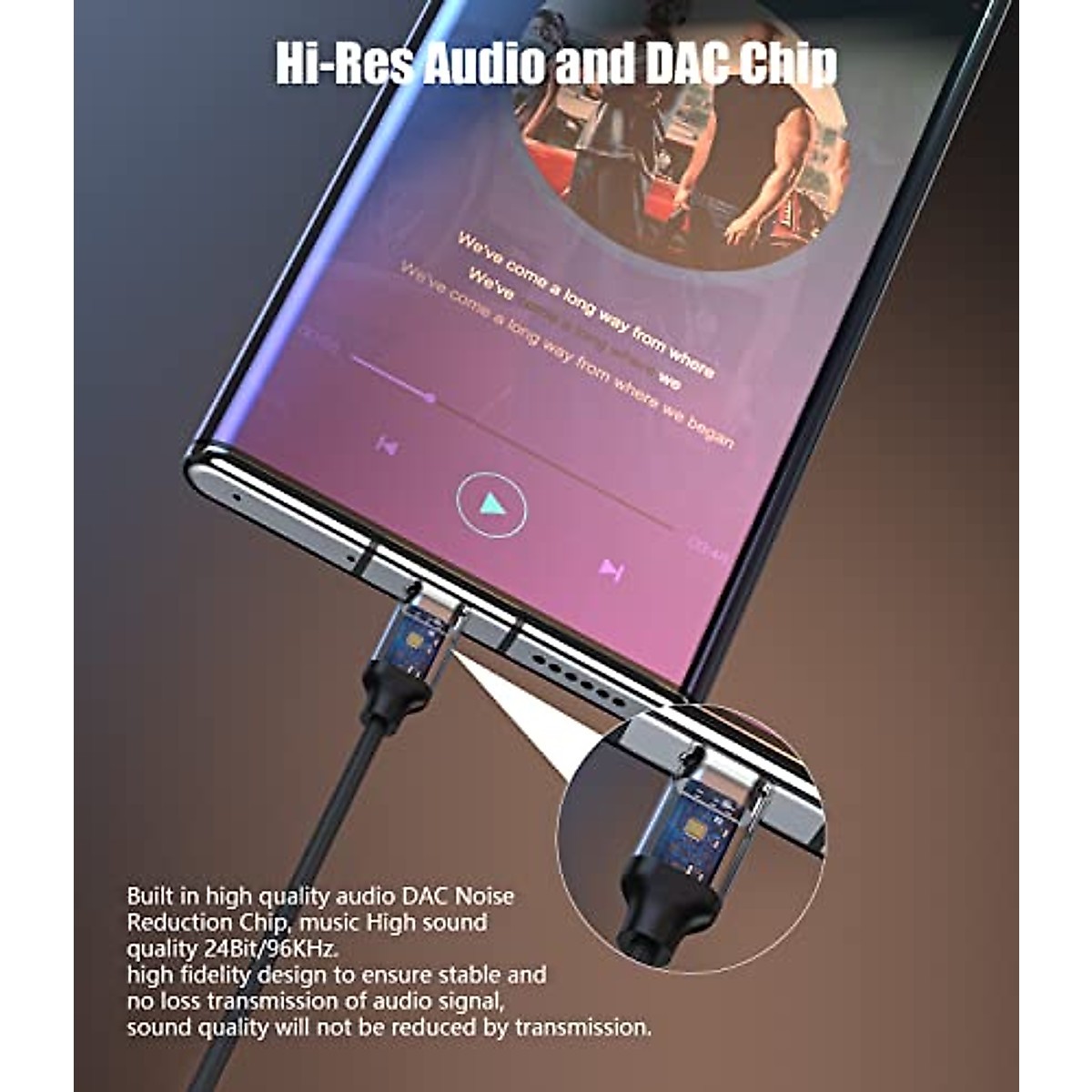 Eanetf USB C to 3.5mm Audio Adapter Type C Female Headphone Jack Adapter Hi-Res DAC Cable for Samsung S21 Note 20 Ultra S20 FE Sony XZ2 XZ3 Google Pixel 5 4 3XL