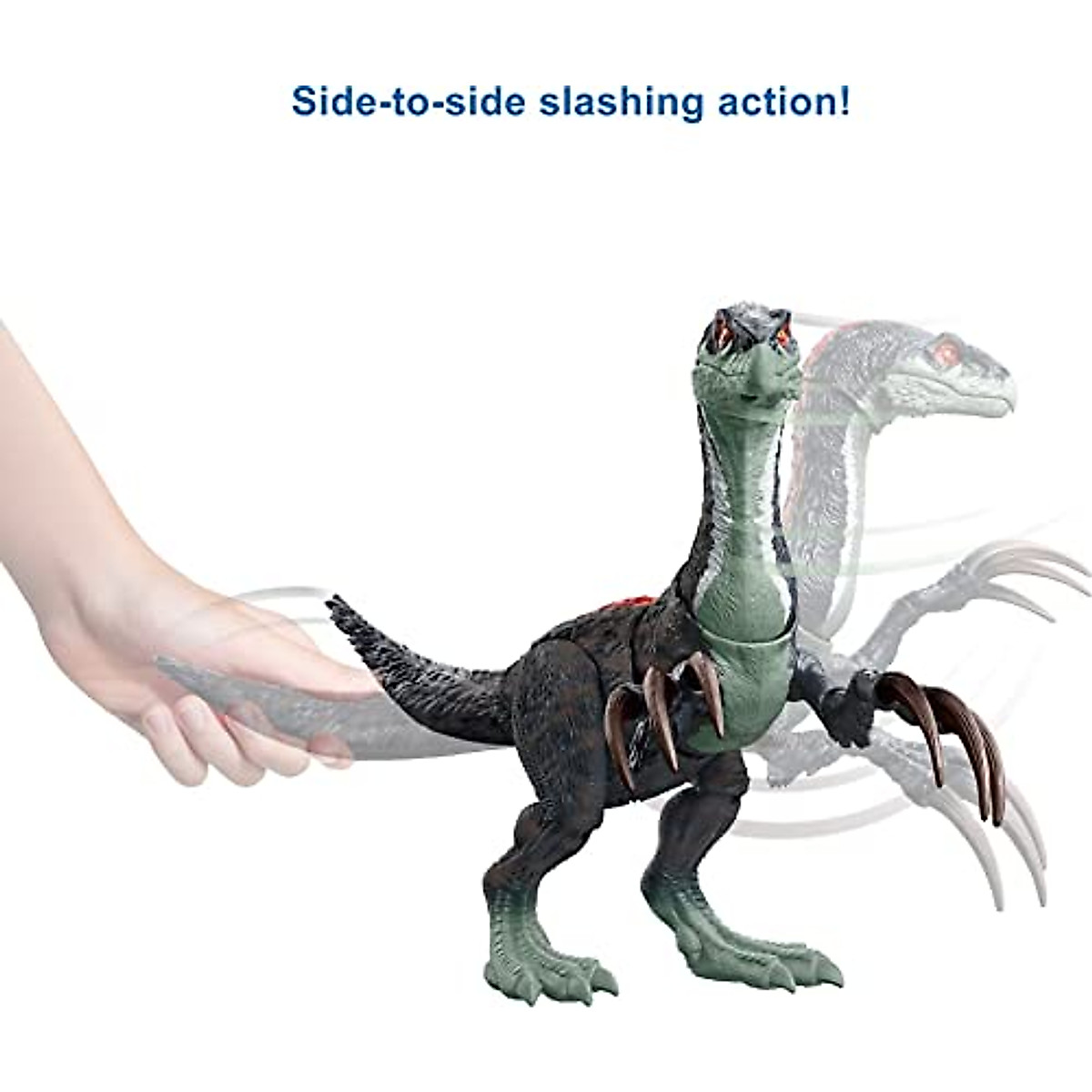 Mattel Jurassic World Dominion Sound Slashin Therizinosaurus Dinosaur Action Figure Toy with Attack Feature and Sounds