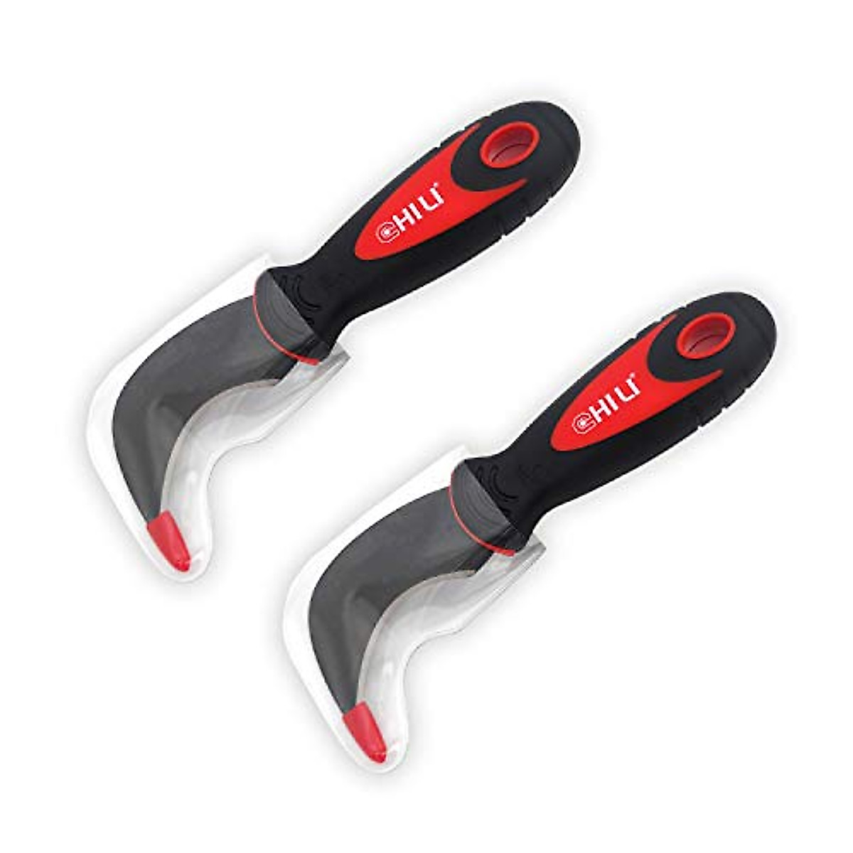 CHILI Tools Flooring Linoleum Knife with SK-5 Hardened Carbon Steel Blade and Soft Non-Sticky Rubber Handle for Cutting Carpet, Vinyl Flooring, Linoleum, Wallpaper, Made In Taiwan (2PCS)