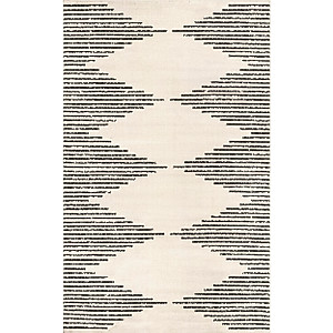 nuLOOM Romina Diamond Stripes Area Rug, 9x12, Grey