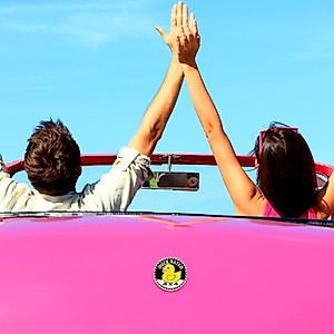 Duck Rated Car Emblem 4 x 4 Metal Automotive Badge 3D Metal Car Badges Emblems Round Emblem Decals Car Badge Decals Stickers Compatible with Vehicles Trucks SUV RV Decorations (Yellow)