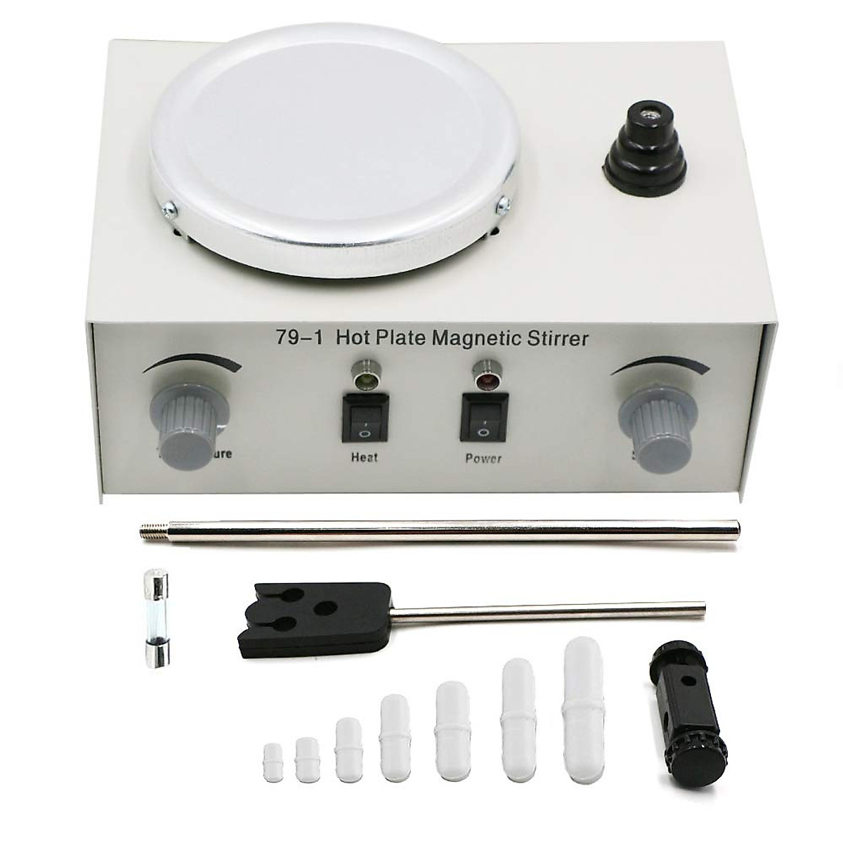 Magnetic Stirrer, Hot Plate with Speed Adjusting, Magnetic Mixer with 7 Pcs Stirrer Stir Bars Mixed, Home Lab Stirrer, 1000ML
