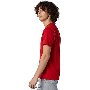 New Balance Men's Heather Tech Short Sleeve, Team Red Inline , XX-Large