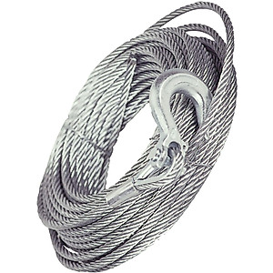 Mile Marker 19-50020C Steel Cable for Winch, 3/8" X 100'