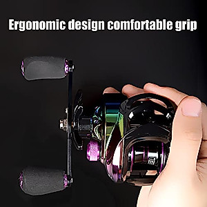 ANGLERDREAM Baitcasting Reel Left Hand 7.2:1 Gear Ratio High Speed Smooth Baitcast Fishing Reel Lightweight Baitcasters 9+1 Shielded Bearings 10 Level Magnetic Brake System Double Handle Casting Reels