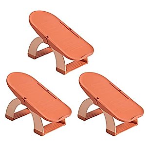 Angoily Stackable Shoe Storage 3pcs Shoe Slots Organizer Space Saver Shoe Stacker Storage Shoe Rack Holder Stackable Shoe Rack Closet Organization Orange