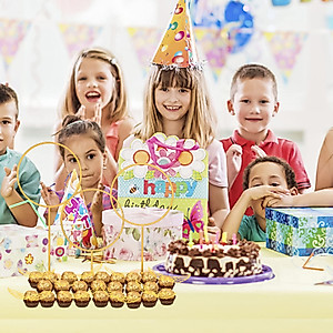 Wizard Party Chocolate Decoration with Goal Posts, Golden Snitch Wings Chocolate Wafer Cupcake Toppers with Glue Point for Birthday Wizard Theme Party Supplies Wedding