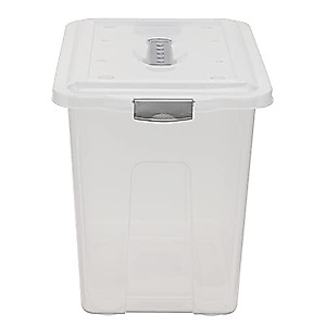 Home Basics Plastic Storage Box With Handle, Clear | Locking Tabs | Stackable Storage | Easily See Contents (23.5 Liter)