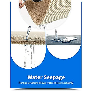 Non-Slip Bathtub Mat, 17x 30 Inch, Shower Mats for Bath Tub, PVC Loofah Bathroom Mats for Wet Areas, Quick Drying