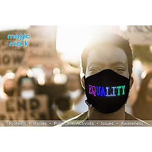 Magic Mask LED Lighted Face Mask, Smart Face Cover, Digital Programmable Lights, Bluetooth App Controlled, Wireless, Adults, Men, Women