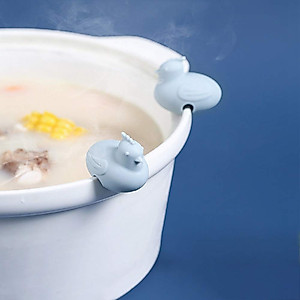 Cartoon Silicone Cooking Pot Lid Clips Pot Holder Kitchen Cooking Prevent Overflow Tool Kitchen Accessories(6pc-chicken)