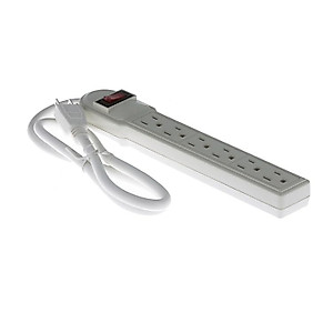 CablesAndKits Surge Protector Power Strip with (6) 15A Outlets and 3ft Cord