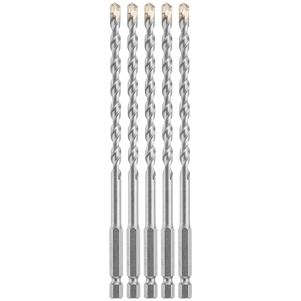 Bosch 5 pc. 1/4 In. X 6 In. Hex Shank Hammer Drill Masonry Bits LBHX0045