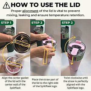 2-in-1 Hot & Cold Vacuum Insulated 30oz Tumblers, Stainless Steel Dual Chamber, Leak-Proof, BPA-Free, Fits Cup Holder, Travel Coffee Mug, Split Cup, 2 Drink, 2 Sides, Coffee & Water (Harper White)