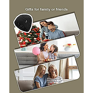 Ocatoma Beanie Hat for Men Women Warm Winter Knit Cuffed Beanie Soft Warm Ski Hats Unisex Black