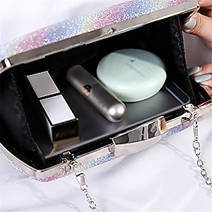 MXIAOXIA Metal Rainbow Clutch Women Crystal Evening Bags Clutches Party Cocktail Purses and Handbag