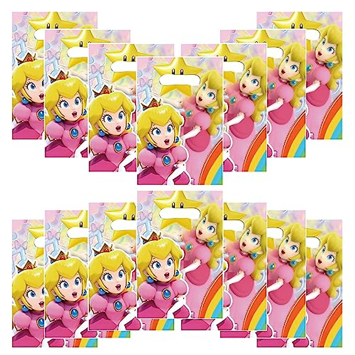 30 Packs princess Party Gift Bags,Gift Bags Party Supplies for Kids Cute marioo Themed Party, Birthday Decoration Gift Bags Well for Girls or Boys