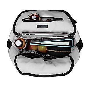 7AM Voyage Diaper Bag Backpack - Large & Compact Laptop Bag for Men & Women, Multifunctional Waterproof Laptop Backpack with Adjustable Shoulder Straps | Travel Organizer (Heather Grey)