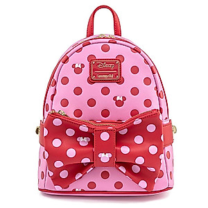 Loungefly Minnie Bow 2in1 Fanny Mini Backpack PinkRed