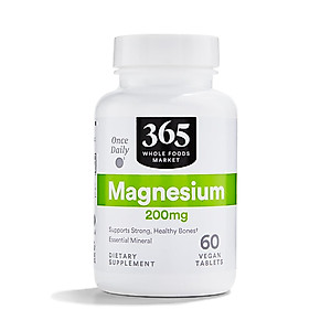 365 by Whole Foods Market, Magnesium 200Mg, 60 Tablets