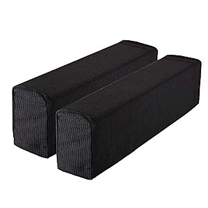 CM Anti-Slip Sofa Armrest Slipcover Anti-dust Armchair Stretch Cover for Sofa Recliner Armchair Couch Protector, One Pair (Black)