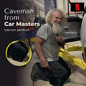 Kneeling Pad Comfort Memory Foam - Extra Thick Knee Cushion Floor Sitting for Work, Mechanics, Construction, Gardening, Yoga, Bath Kneeler for Baby Bath -Provide Support for Knees & Elevation (Black)