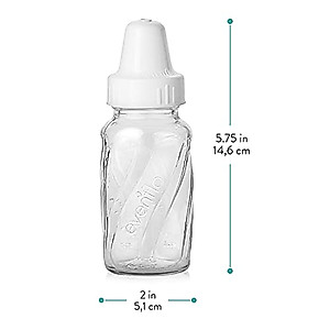 Evenflo Feeding Classic Glass Twist Bottles, 4 Ounce (Pack of 6)