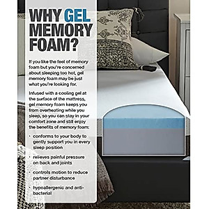 Slumber Solutions Essentials 12-inch Gel Memory Foam Mattress Medium White Twin