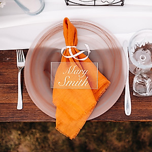 Spec101 Acrylic Place Cards - 2 x 3.5 Inch Rectangle Acrylic Blanks for Acrylic Signs and Table Place Cards, 50Pc