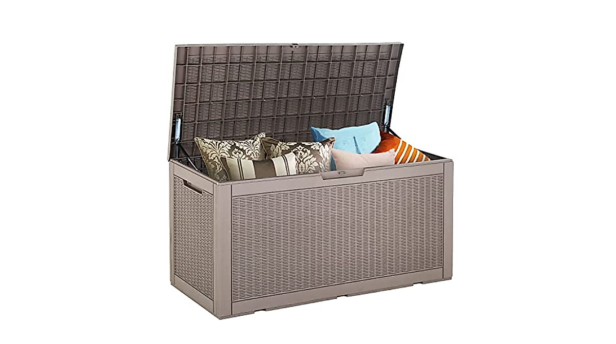 NChanmar Deck box,Outdoor Storage Box 100 Gallons Waterproof Lockable ...