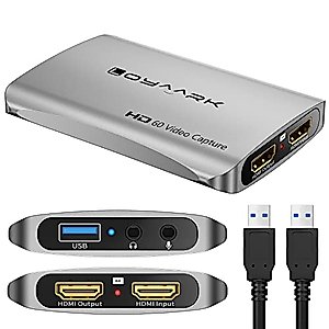 Loya Ark Audio Video Capture Cards 1080p 60fps, 4k HD Capture Card Nintendo Switcher, USB 3.0 Game Capture Card for Live Streaming Video Conferencing Teaching 3ds PS4 PS5 PC Xbox One Camera OBS