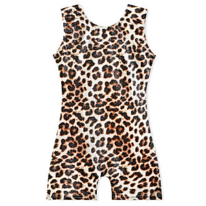 EQSJIU Kids Leotards Gymnastics Yellowleopard Girls Gymnastics Shorts Rainbow Mosaic Mermaid Butterfly Stars Leopard Galaxy Tie Dye Cosmos 9-10years 9years 10years