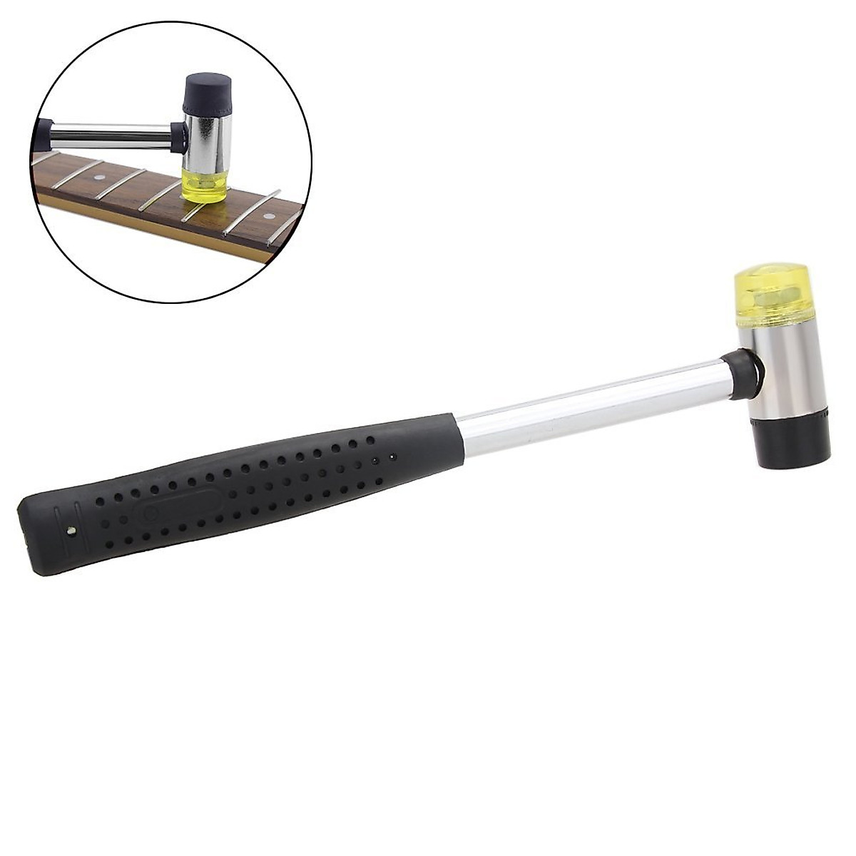 Double Headed Rubber Hammer Mallet Fret Fretboard Fretwork Installing Tool for Guitar Bass Ukelele