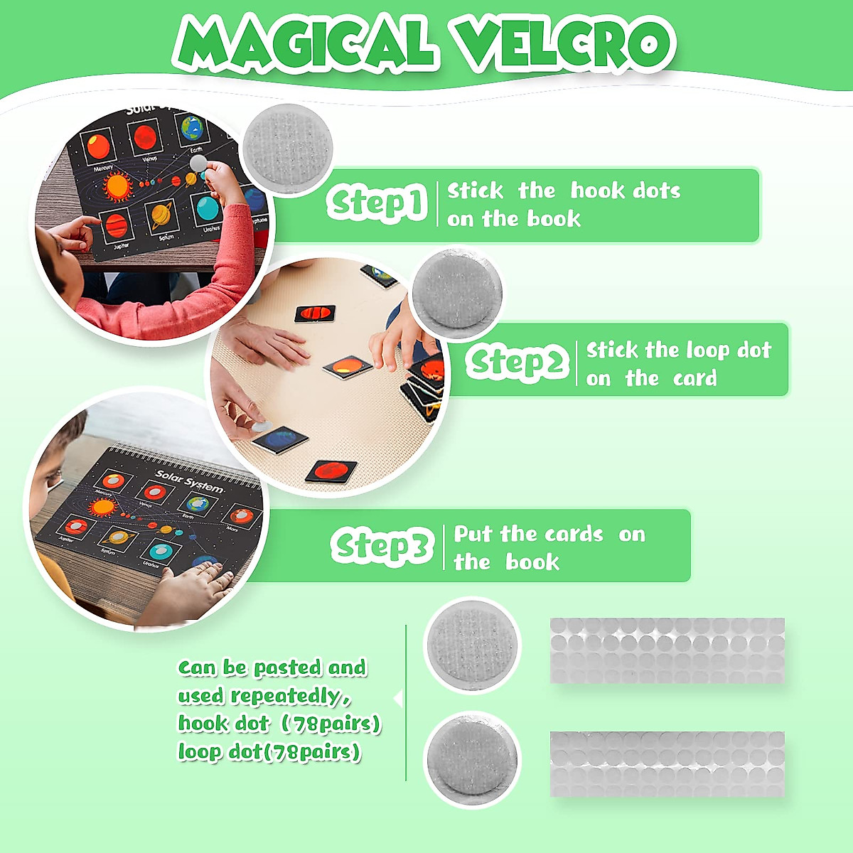 Riosin Busy Book for Preschool Toddlers,Quiet Book with 15 Themes for Ages 3+ Kids Activity Binder, Montessori Toys Autism and Early Sensory Educational Learning Activities Materials